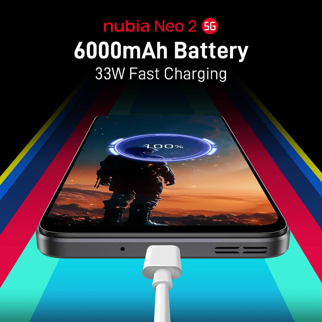 Nubia Neo 2 5G Smartphone | 8GB+256GB | Unisoc T820 | 6.72” FHD+ 120Hz Display | 50MP Dual ...