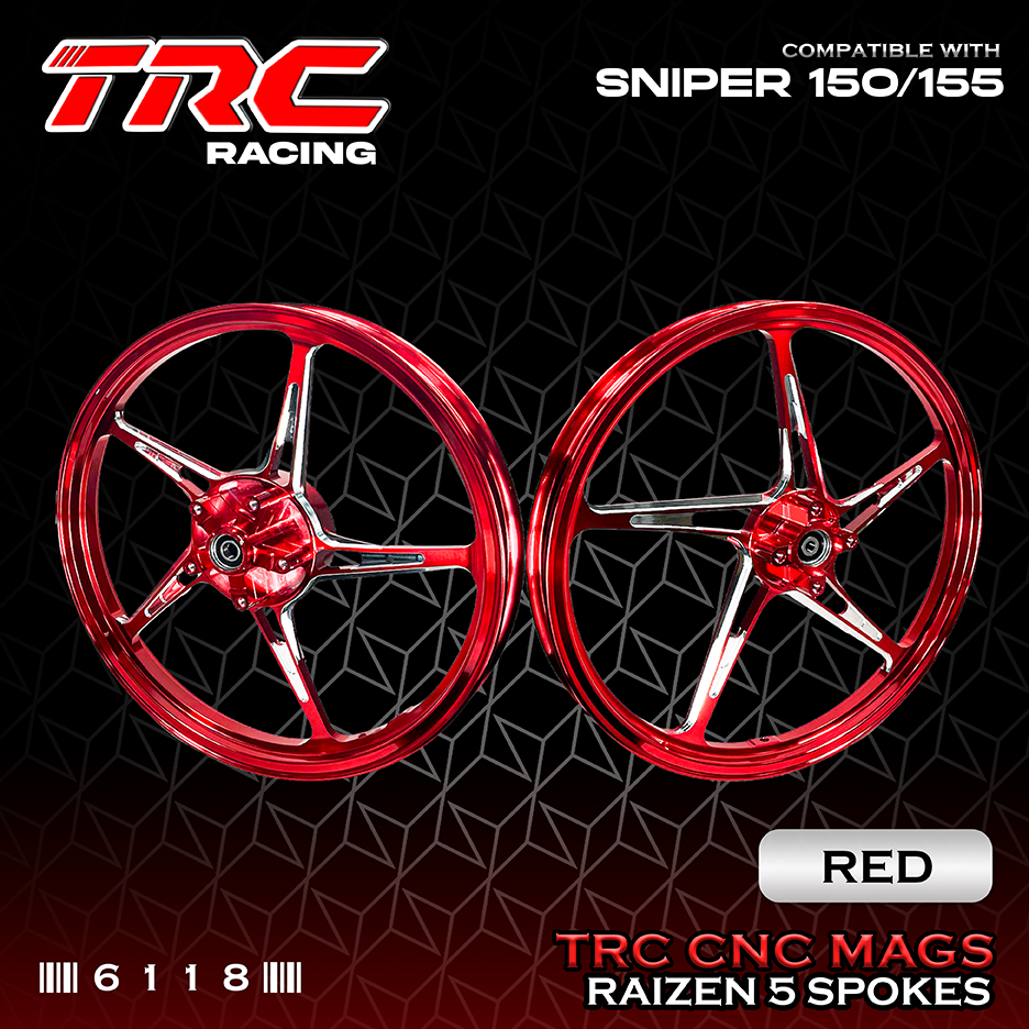 TRC CNC Mags Raizen 5 Spokes 1.6 x 1.6 x 17 Sniper 155/150 6118 ...