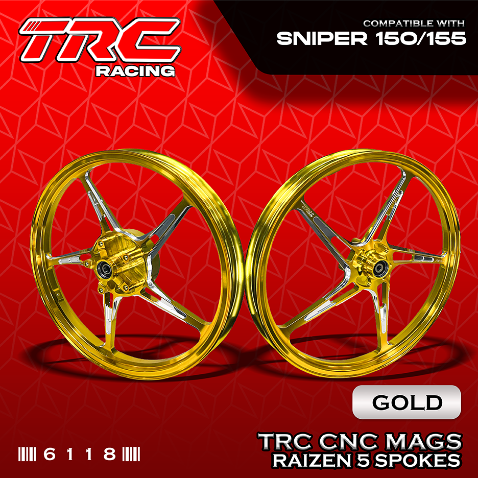TRC SNIPER 155/150 CNC Mags Raizen 5 Spokes 1.6 x 1.6 x 17 Malaysian ...