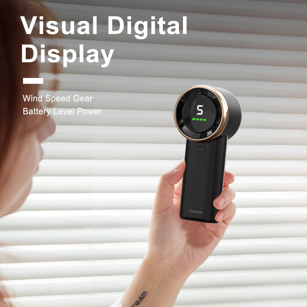 Orashare HF03 Mini Fan Rechargeable Portable Electric Fan 3 Wind Speeds Handy and Lightweight ...