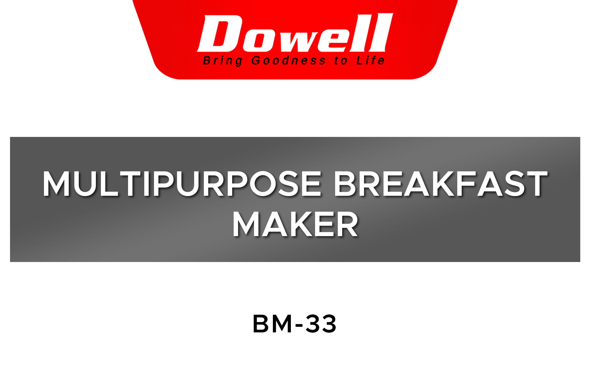 Dowell BM-33 3-in-1 Multipurpose Breakfast Maker 4-Cups Capacity 100 ...