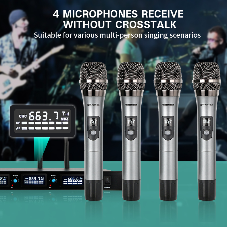 RAYHAYES Wireless Microphone Original Branded Professional UHF Wireless ...