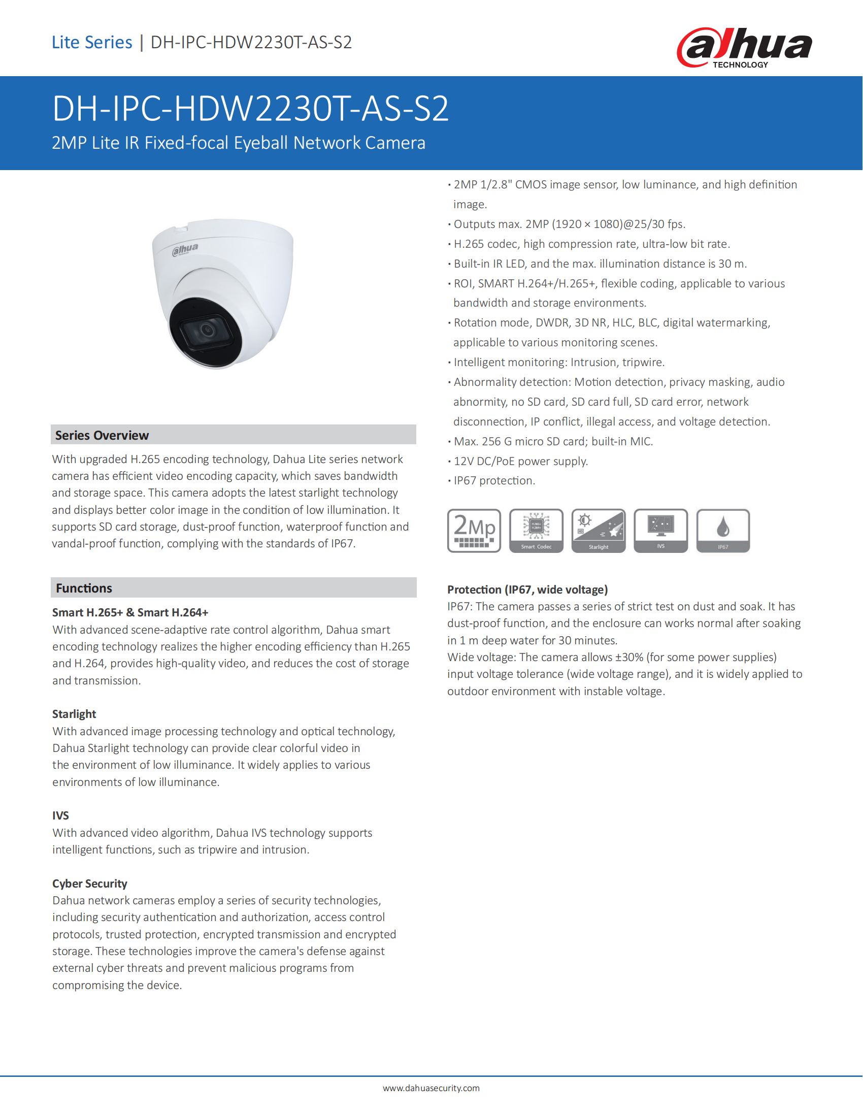 2MP Lite IR Fixed-focal Eyeball Network Camera Outdoor Weatherproof IP ...