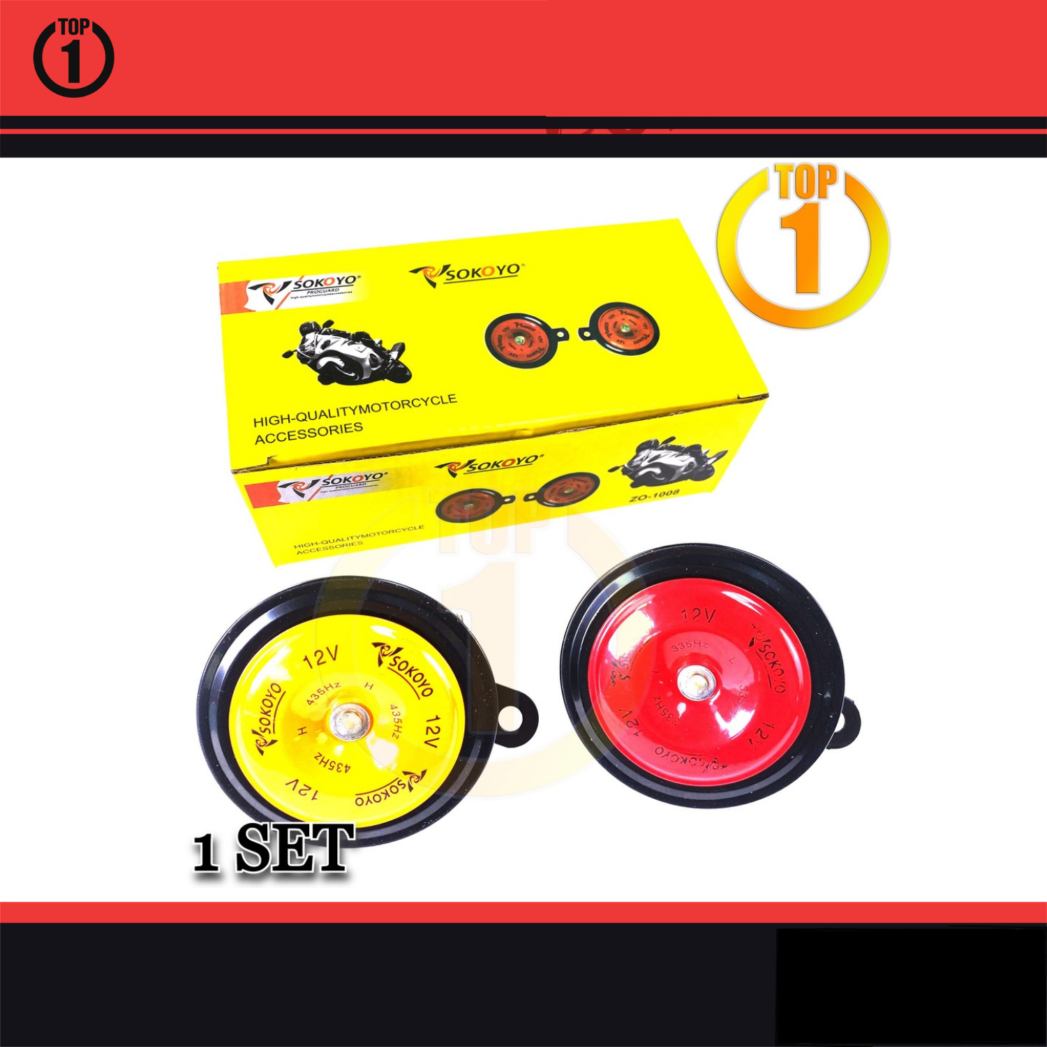 Top1 Motors High and Low Disc Horn High Quality For Any Motorcycle 1008 ...