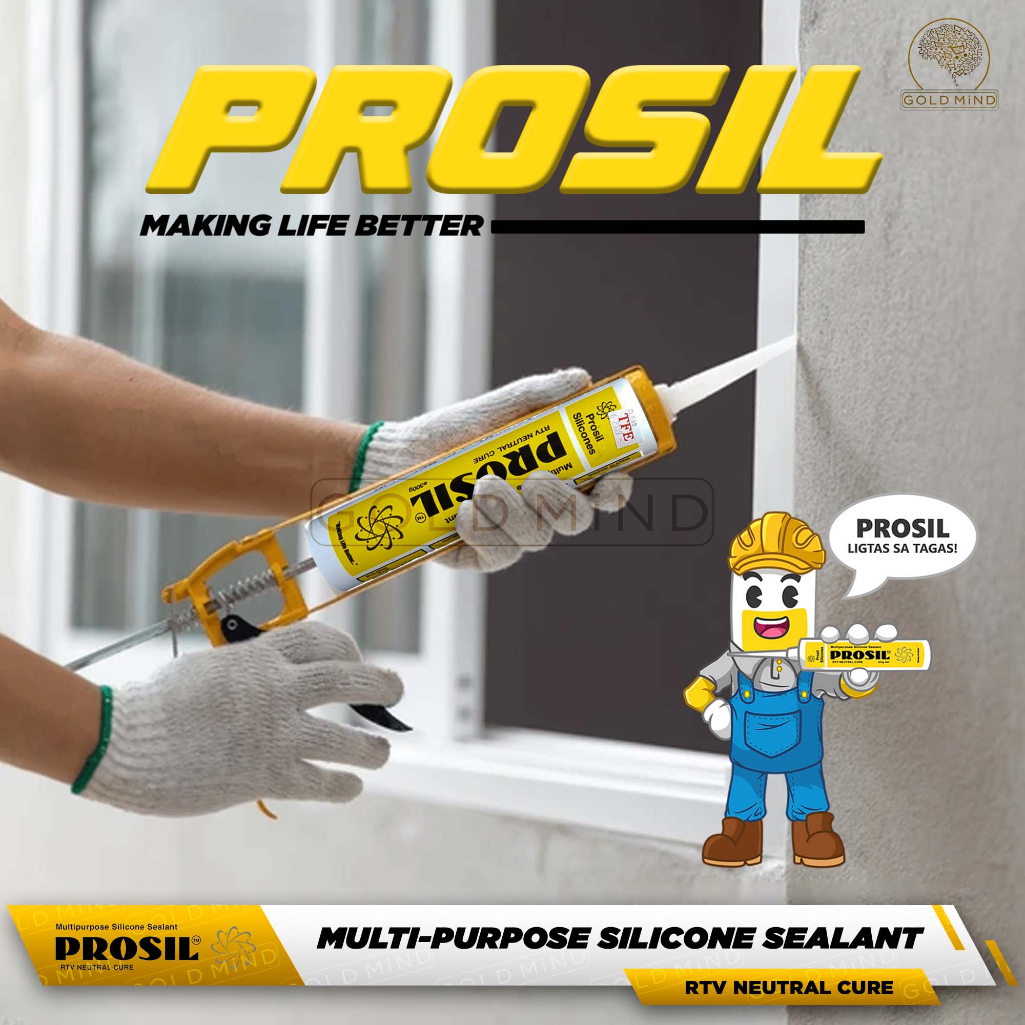 PROSIL Multipurpose Silicone Sealant - Yellow Elephant | Shopee Philippines
