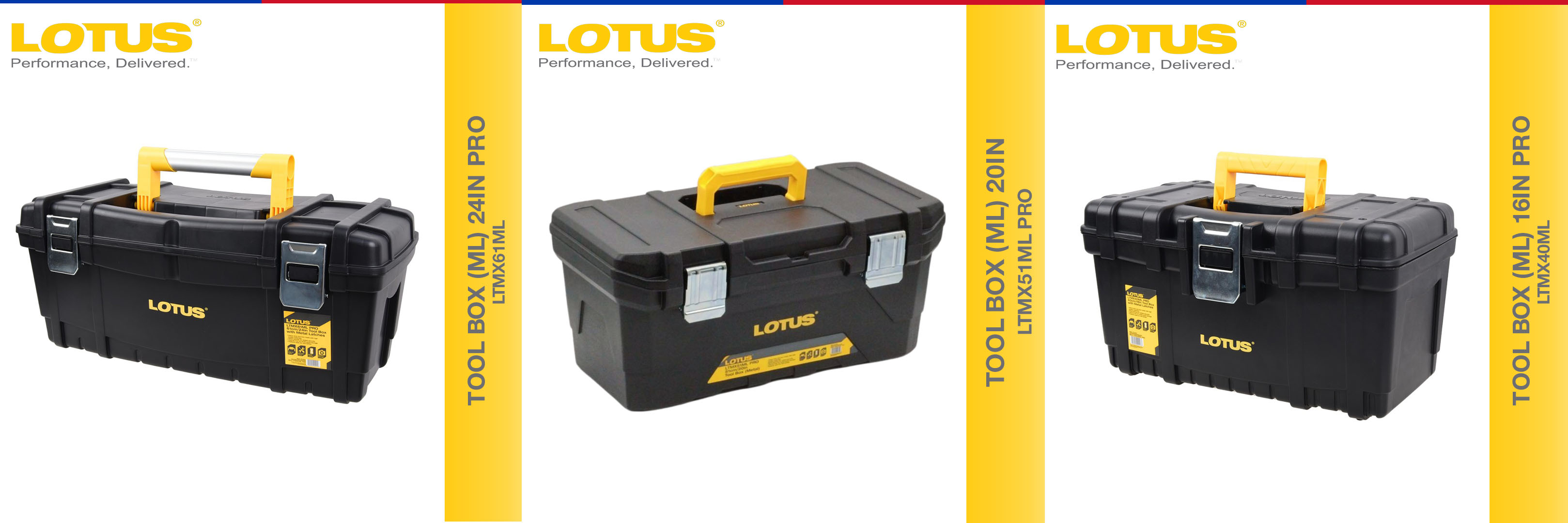 Lotus Tool Box (ML) 16IN LTMX40ML | 20IN LTMX51ML | 24IN LTMX61ML PRO ...