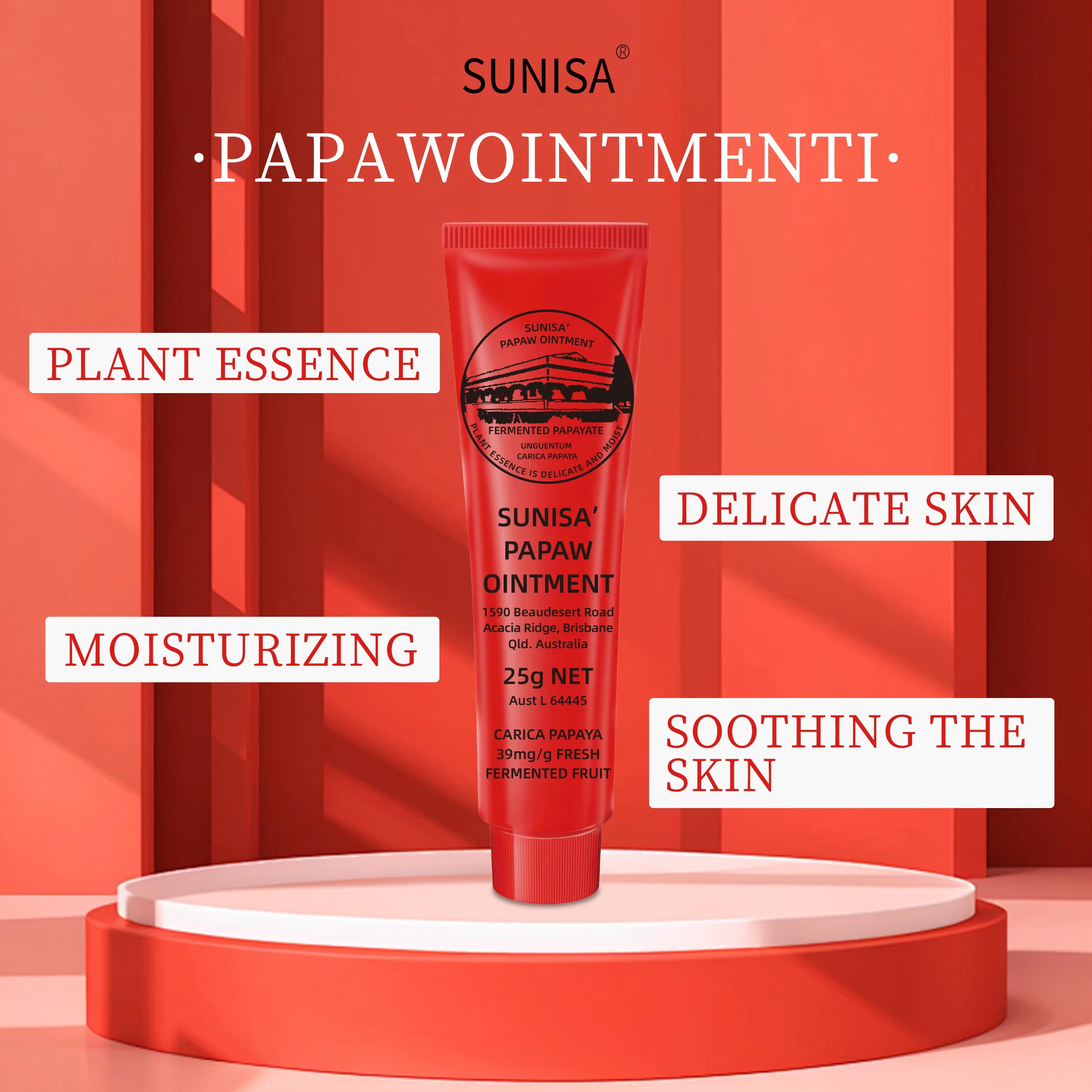SUNISA Papaw Ointment 25g Paw Paw Cream Lip Care Long-lasting ...