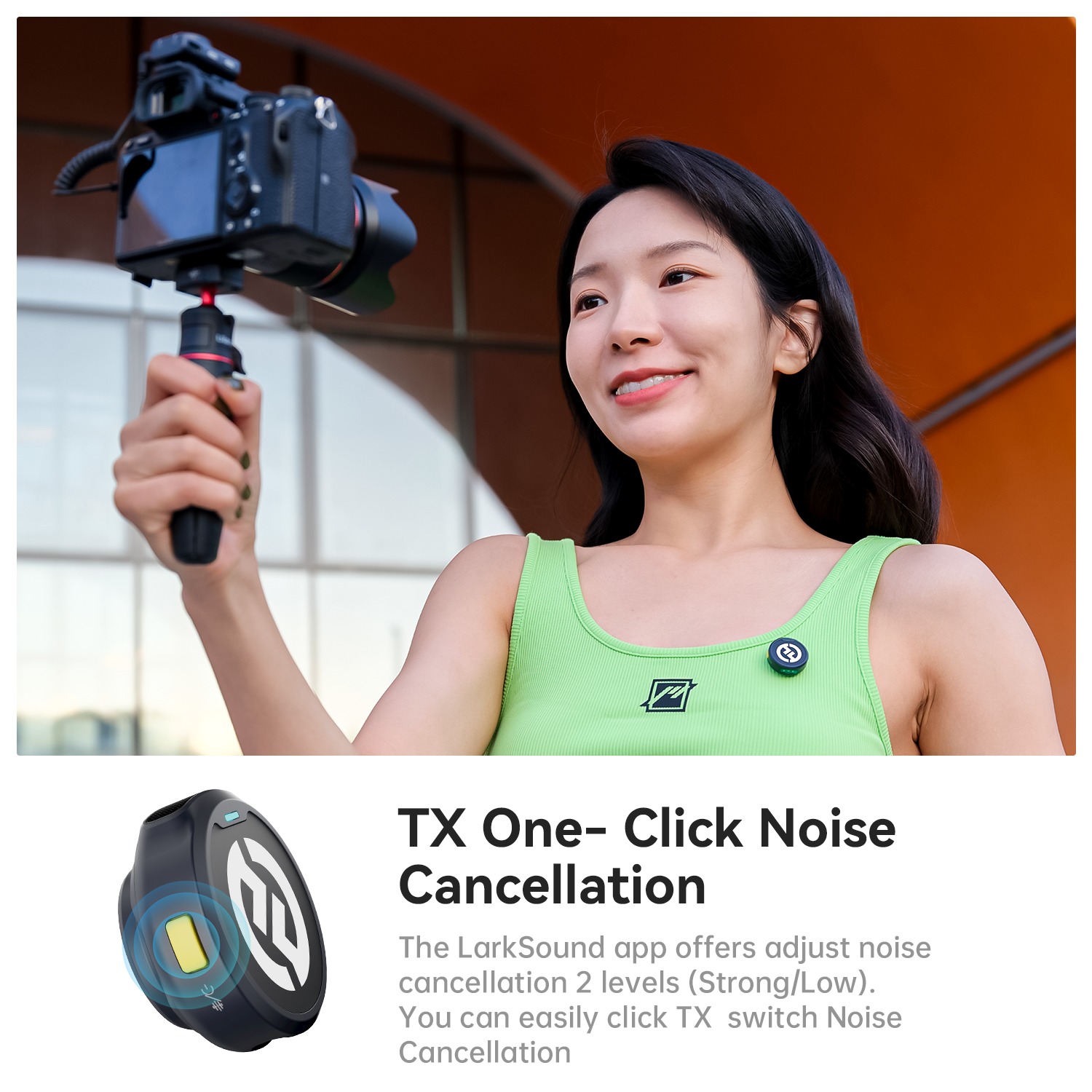 Hollyland LARK M2 DUO Wireless Lavalier Microphone System with Transmitter Receiver up to 300m ...