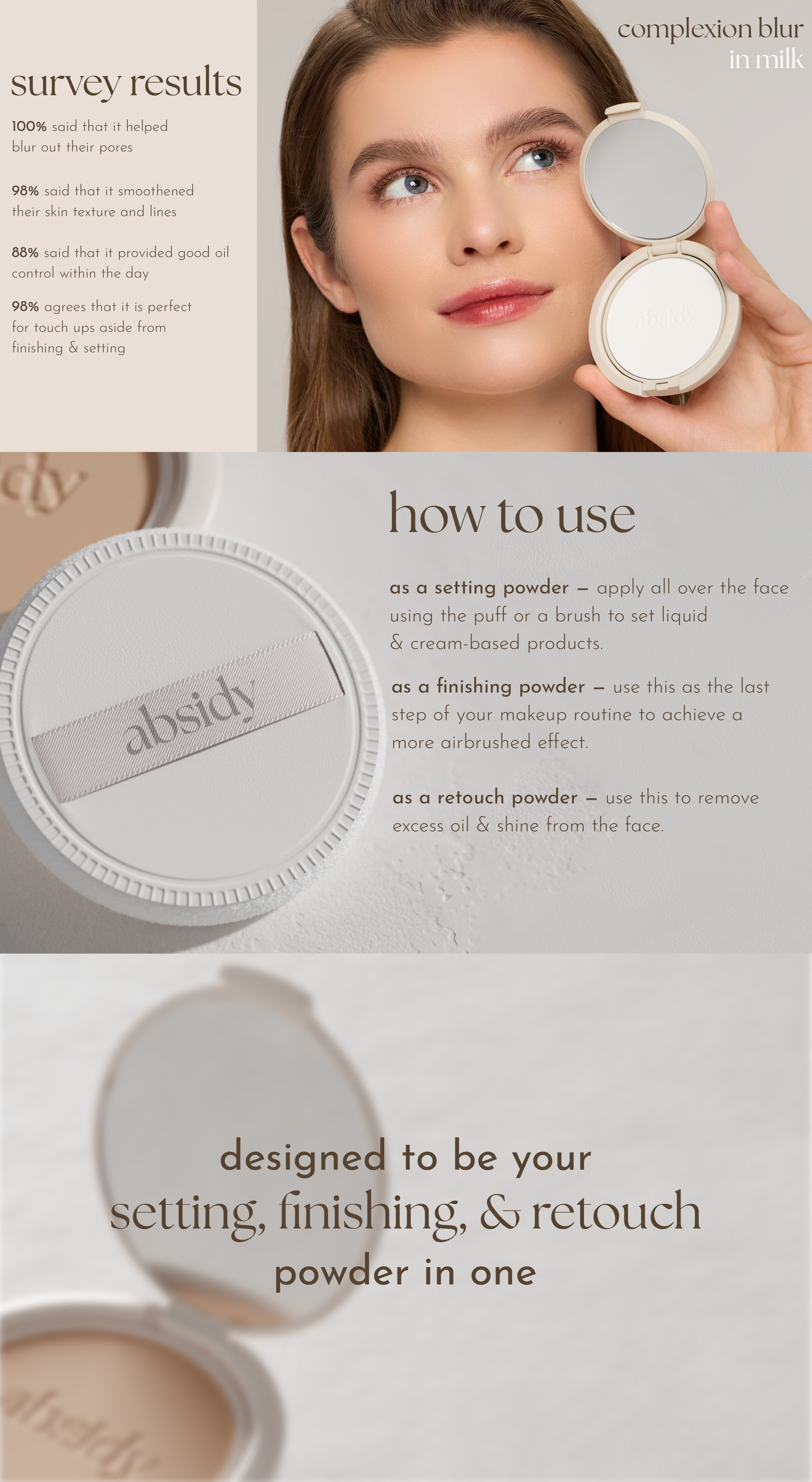 Absidy Complexion Blur Translucent Perfecting Powder | Shopee Philippines