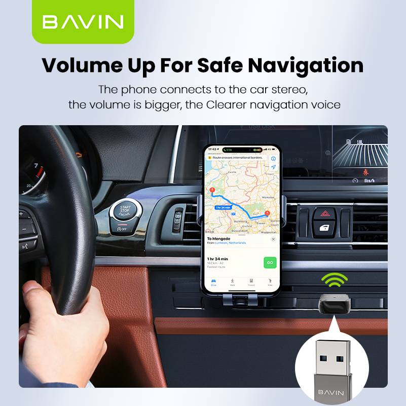 BAVIN 09 Bluetooth Receiver 5.3v Dongle Adapter 20m For Audio Devices ...