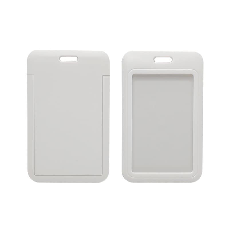 Plastic Box ID Card Holder Id Badge, Vertical, Double Sides Visible ...