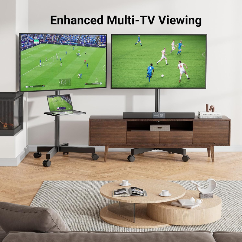 Inplay LMT-1 TV Cart TV Stand Mount Movable Rolling TV Stand with ...