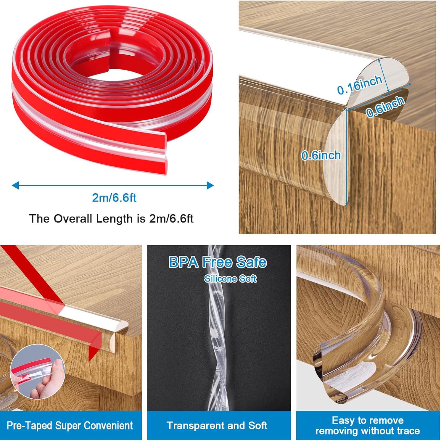 2M Table Edge Protector Corner Protector Soft Cushion Guard Strip Table ...