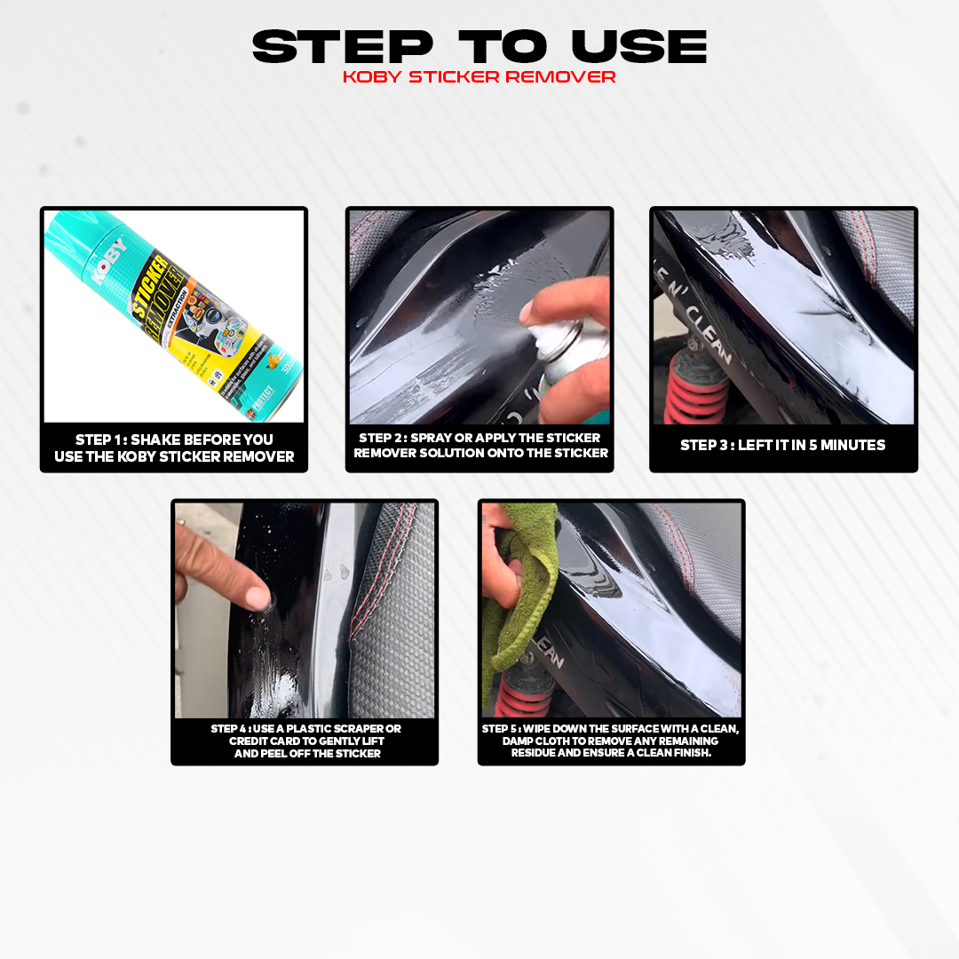 SPEEDMOTO KOBY STICKER REMOVER SPRAY 300ml | Shopee Philippines