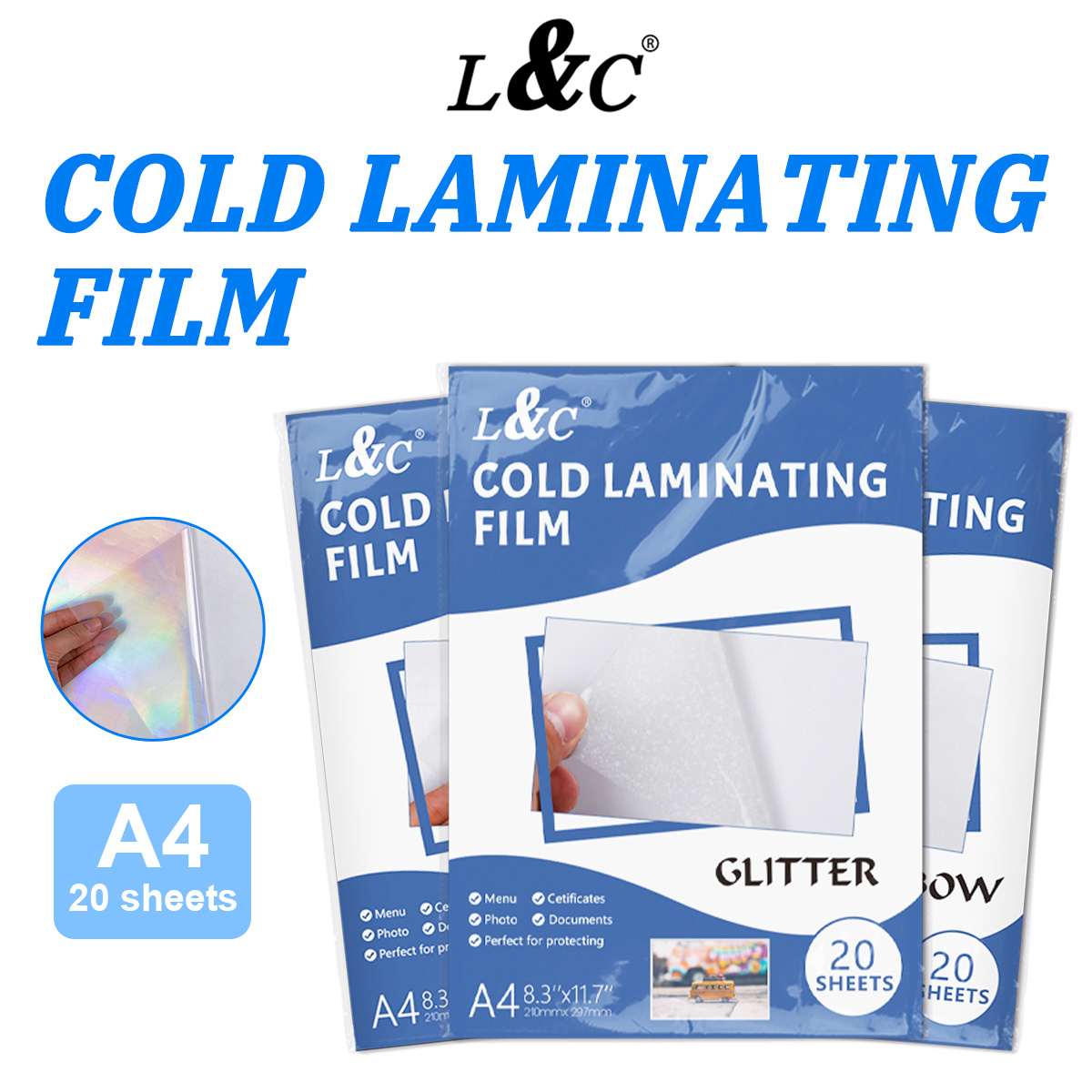 L&C Photo Top A4 Size 80 Micron Cold Laminating Film 20 Sheets | Shopee ...