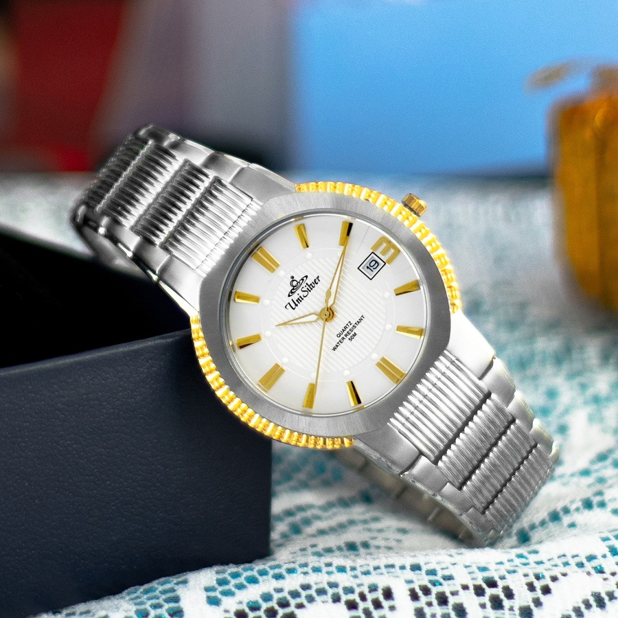 UniSilver TIME Men's Analog Two-toned Stainless steel watch KW1500-1304 ...
