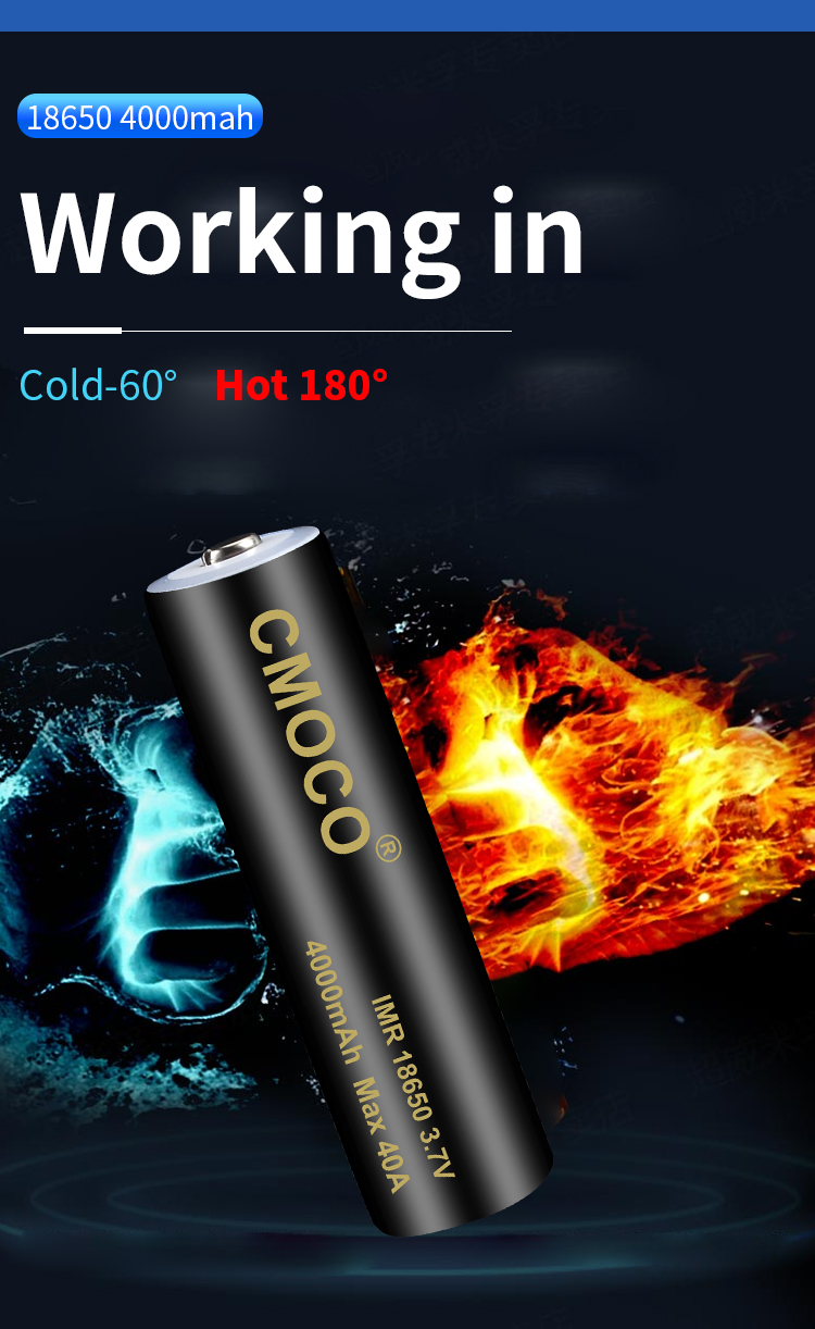 2PCS Legit CMOCO 18650 Battery 4000mah 40A 3.7v Lithium Rechargeable ...