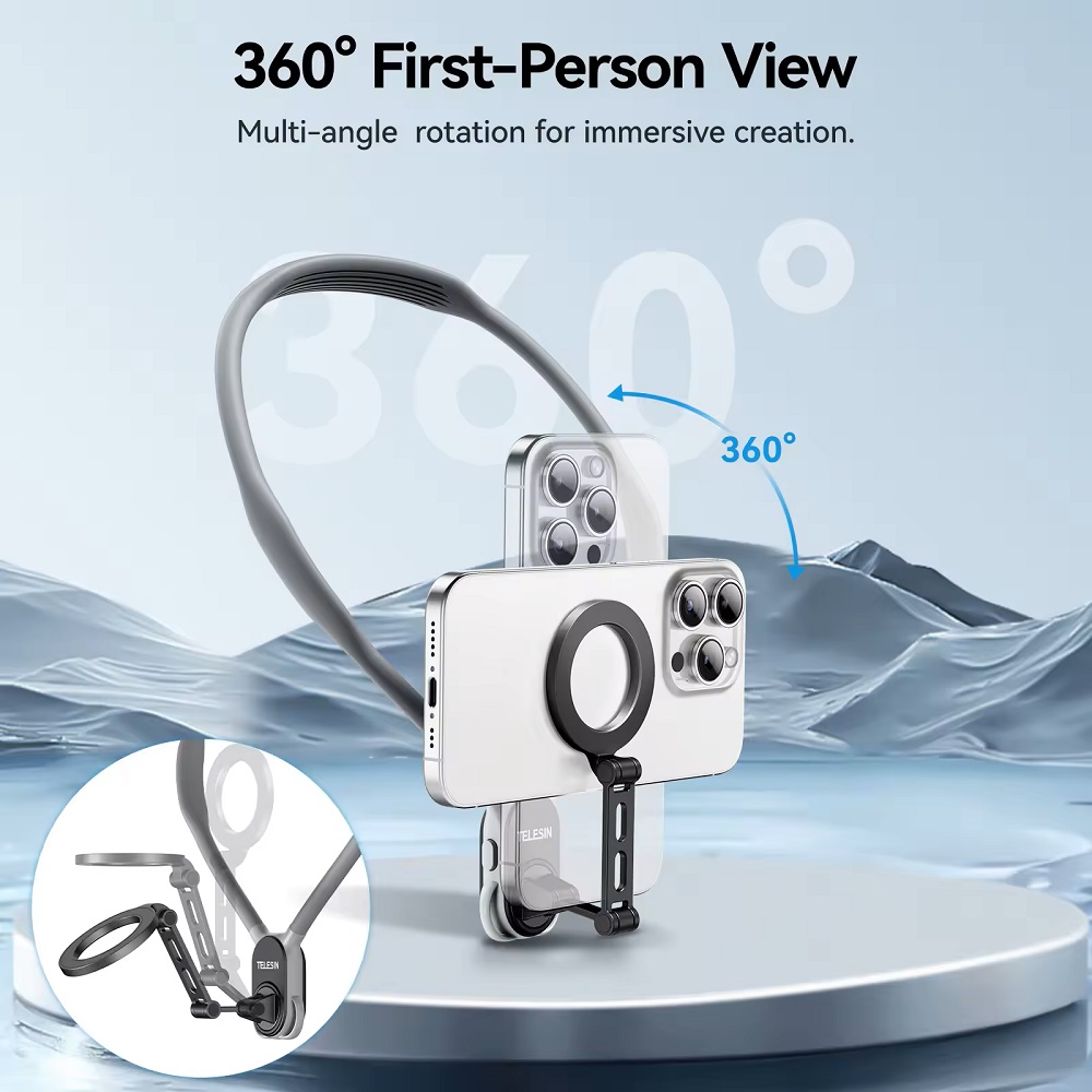 TELESIN MagSafe Smartphone Neck Mount Max - Magnetic Flexible Phone ...