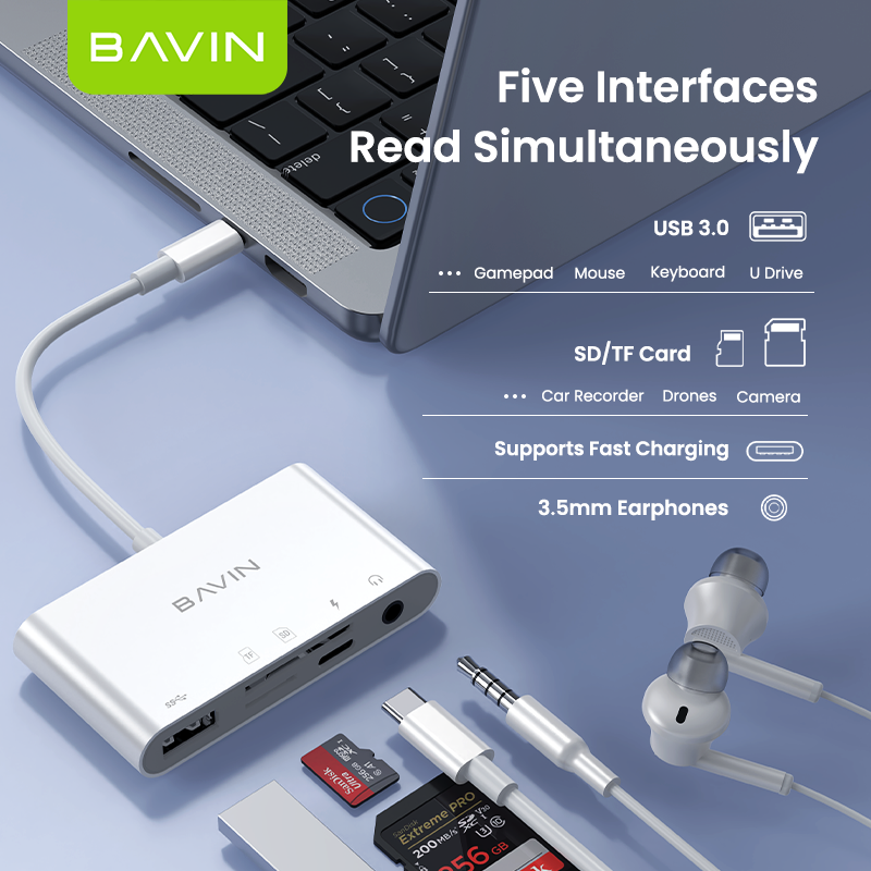 BAVIN O32 / O39 HighSpeed 3.0 Multi-functional Docking Station OTG HUB ...