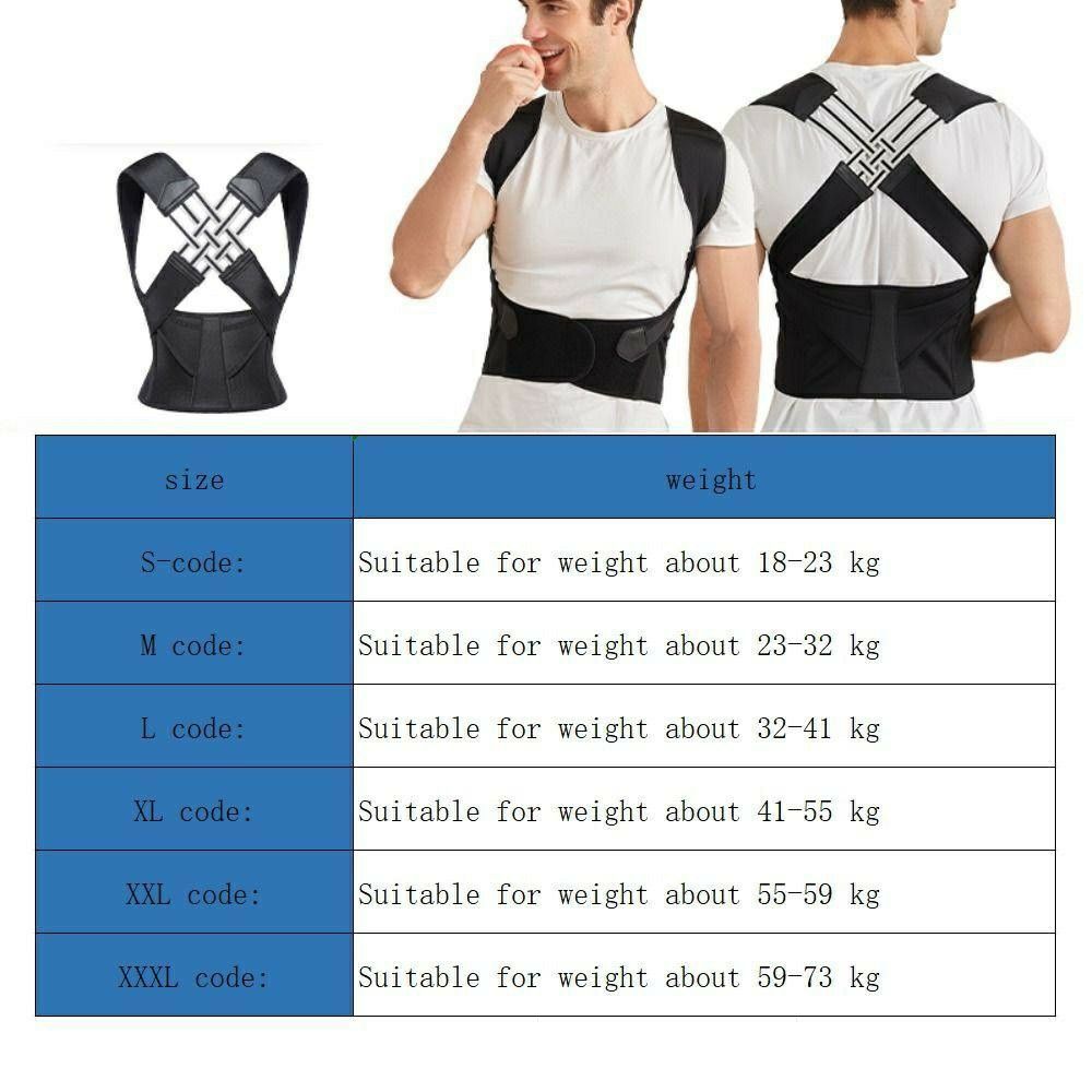 Back Posture Corrector Adjustable Open Shoulder Anti-camel Correction ...