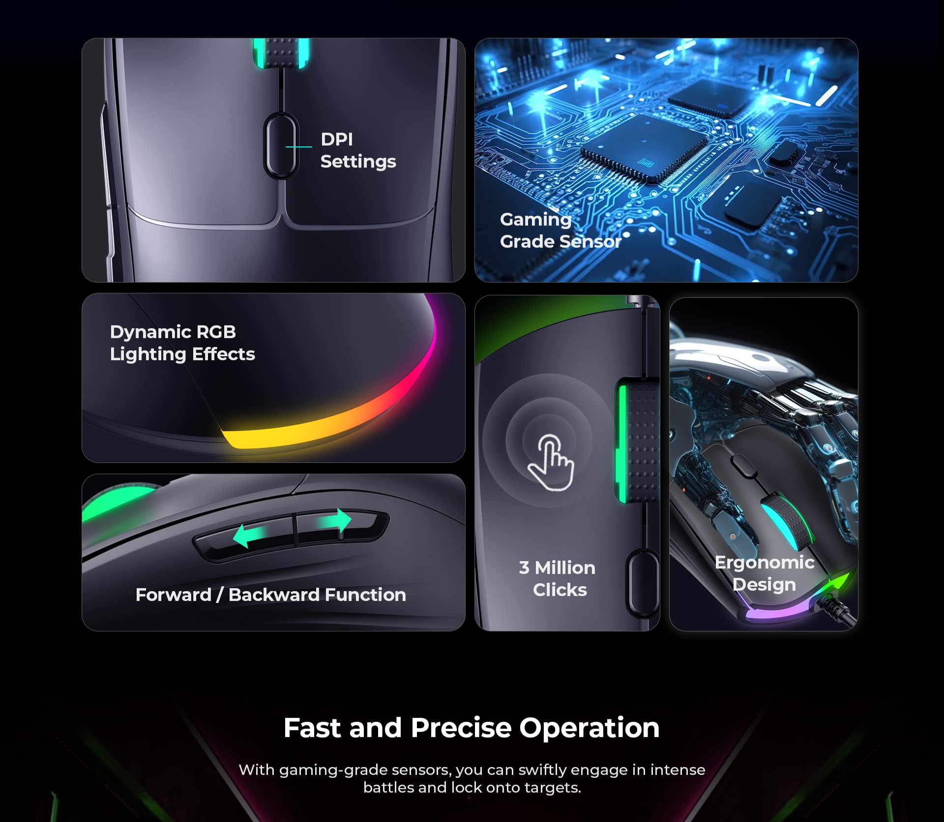 Havit Astrid MS1030 || RGB Backlit Gaming Mouse || Black | Shopee ...