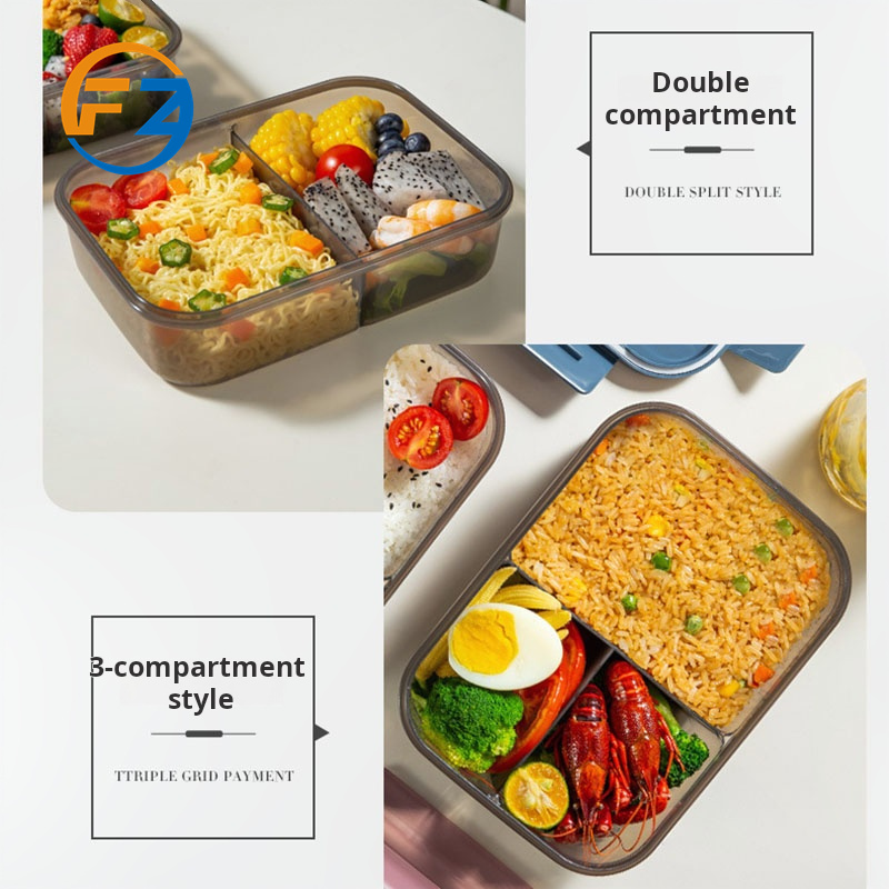 FZ Sealed Bento Lunch Box for Adult & Kids with Plastic Spoon and Fork ...