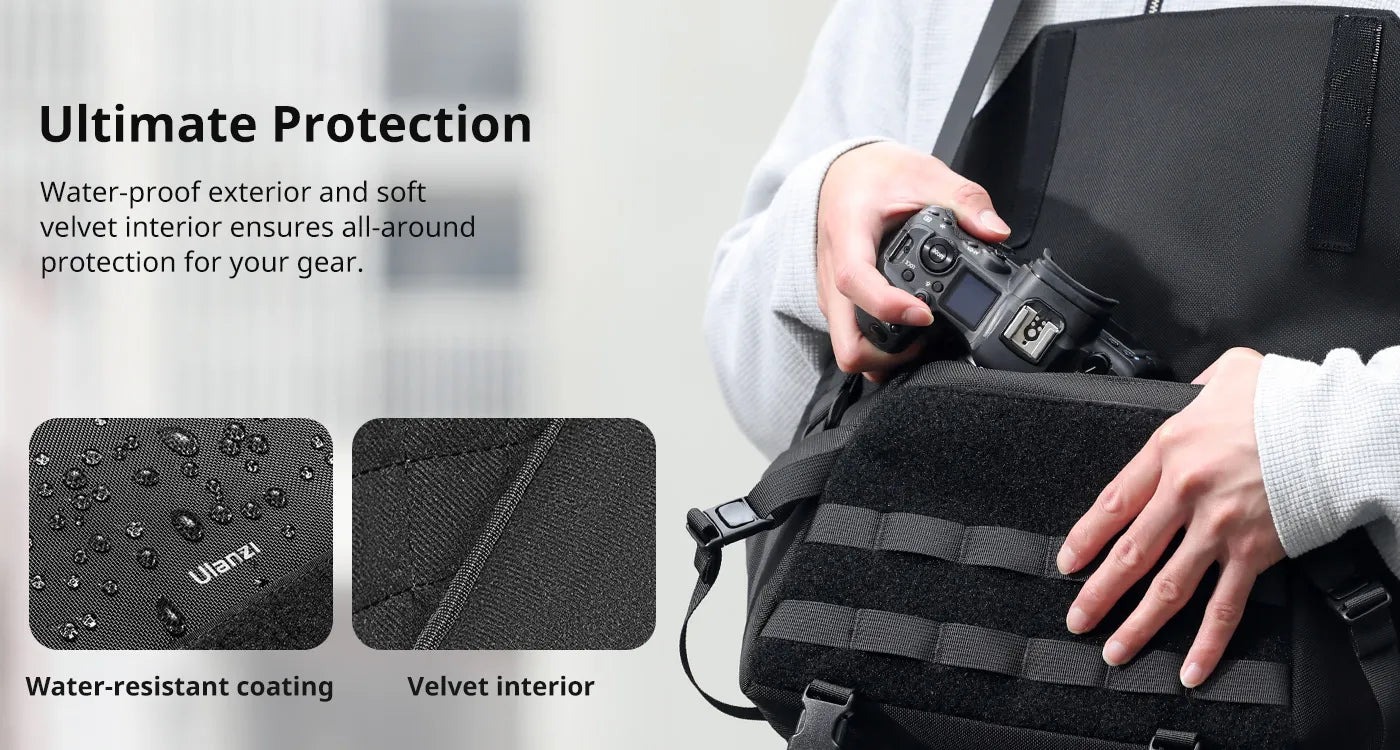 Ulanzi BC08 9L Tactical Camera Sling Bag w/ Tripod Strap Holder ...