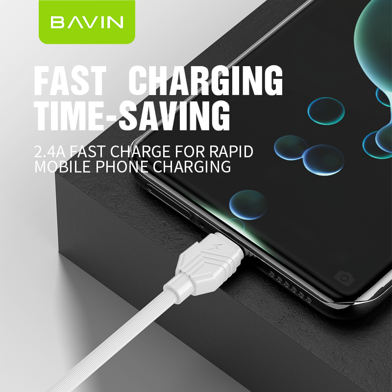 BAVIN CB161 2.4A Quick Charging Data Cable 1 Meter Wire for iPh and ...