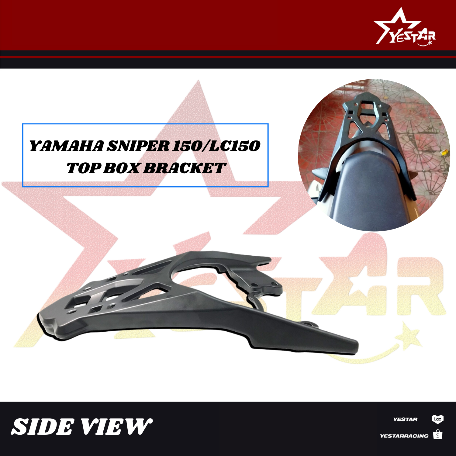 Yestar PH Sparrow Bracket Top Box Bracket Moto Box Grab Bar Bracket For ...