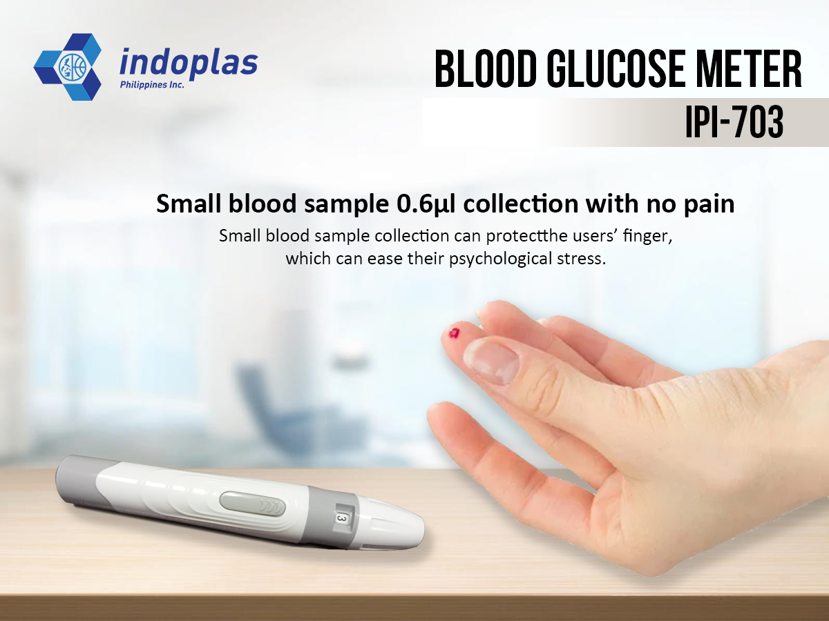 Indoplas Blood Glucose Meter Glucometer Monitoring System IPI-703 + 1 ...
