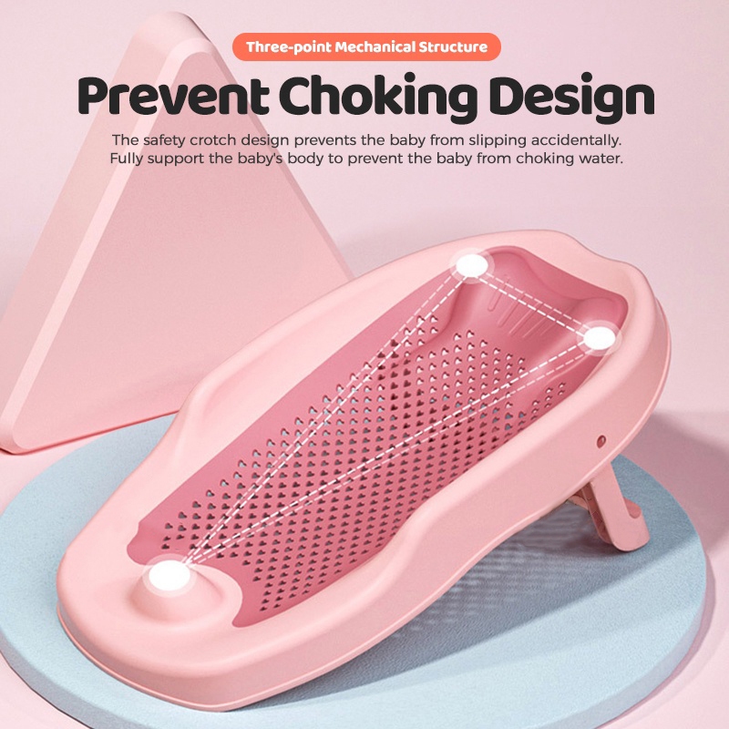 Baby Bath Seat Support Bed Bathtub Shower Rack Bathing Tubs Anti-Slip ...