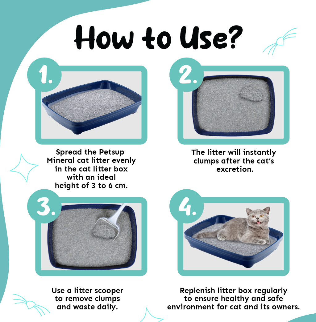 Petsup Cat Litter Sand with Mineral Bundle Ultra Premium Dust-Free Fast ...