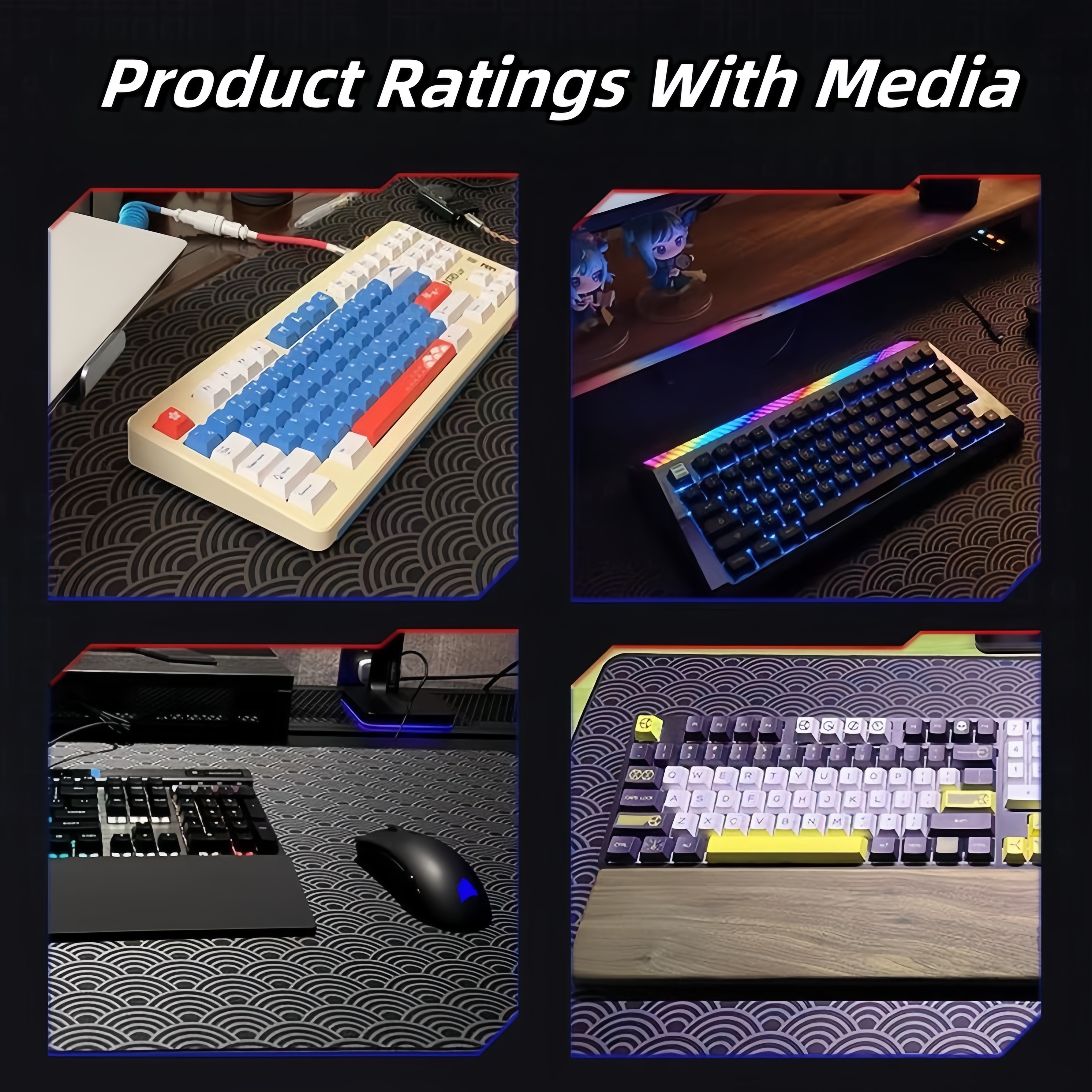 Zeus Plain Design Extended Mouse Mat / Mouse Pad For Gaming Office Mice ...