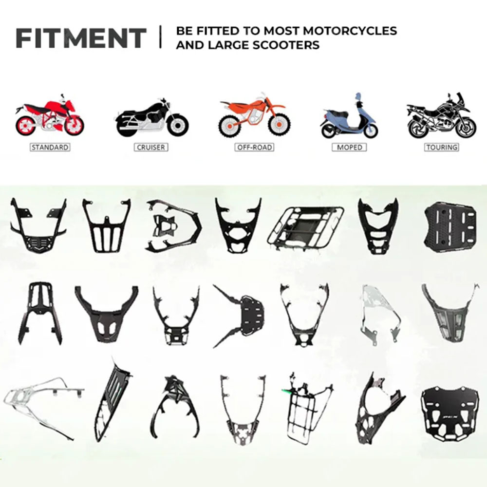 HOTSPEED Top Box 45 Liters For Motorcycle With Bracket Universal Hard ...