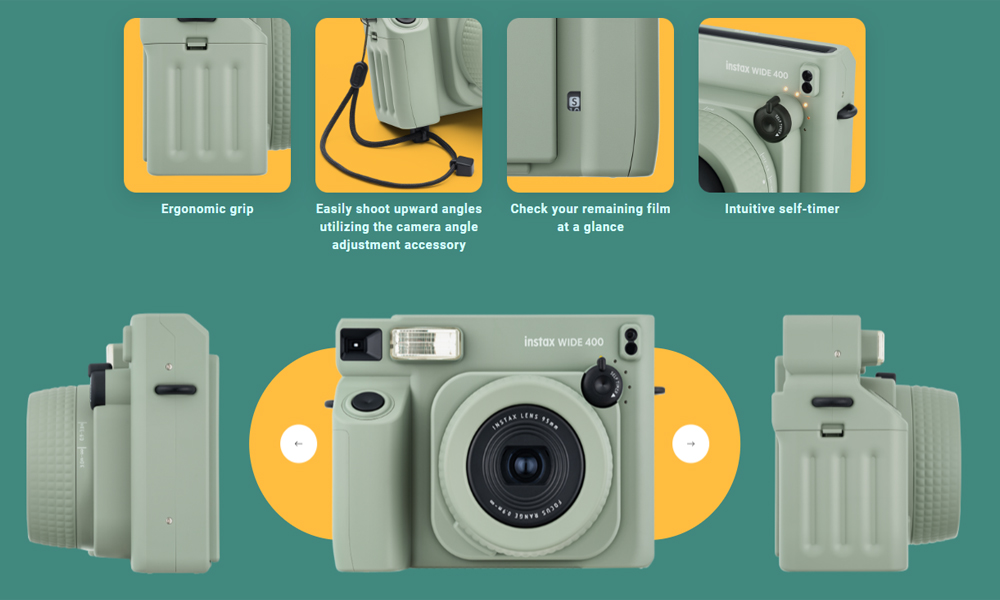 FUJIFILM Instax Wide 400 Instant Camera w/ 95mm Manual Focus Lens and ...