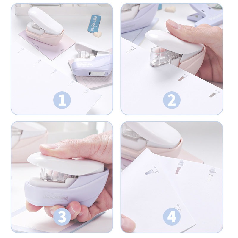 KW-TRIO Stapleless Stapler No Staple Needed Staple-free Binds Up to 4 ...