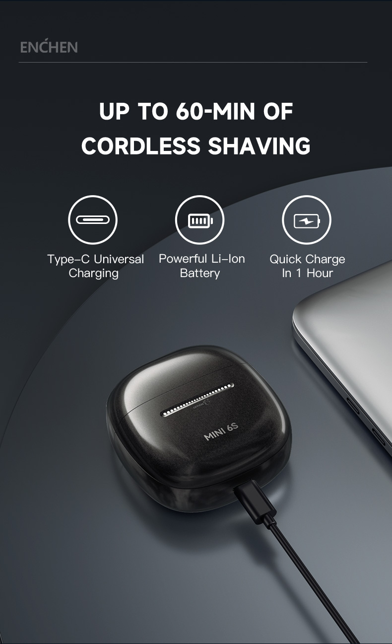 ENCHEN Mini Shaver Mini 6S Electric Shaver Unique Slide To Turn On/Off ...