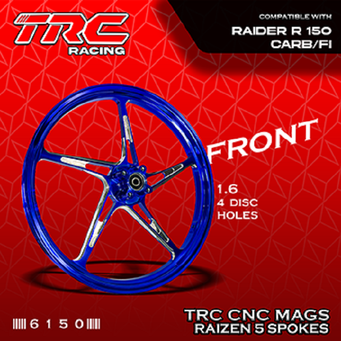 TRC CNC RAIZEN 5 SPOKES MAGS (1.6 x 1.6 x 17) FOR RAIDER R150 FI/CARB ...