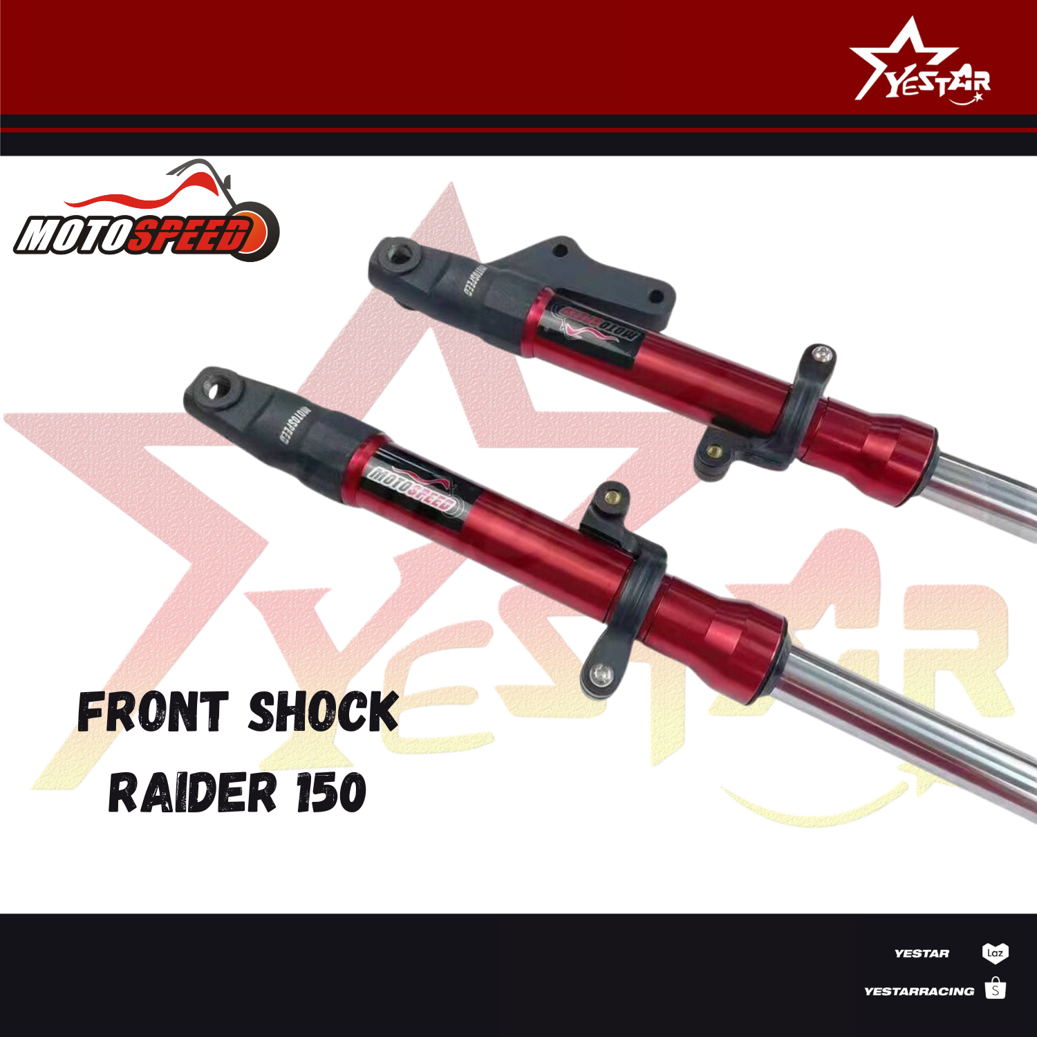 Yestar 1Pair Front Dual Shock Telescopic Absorber Suspension For Suzuki ...