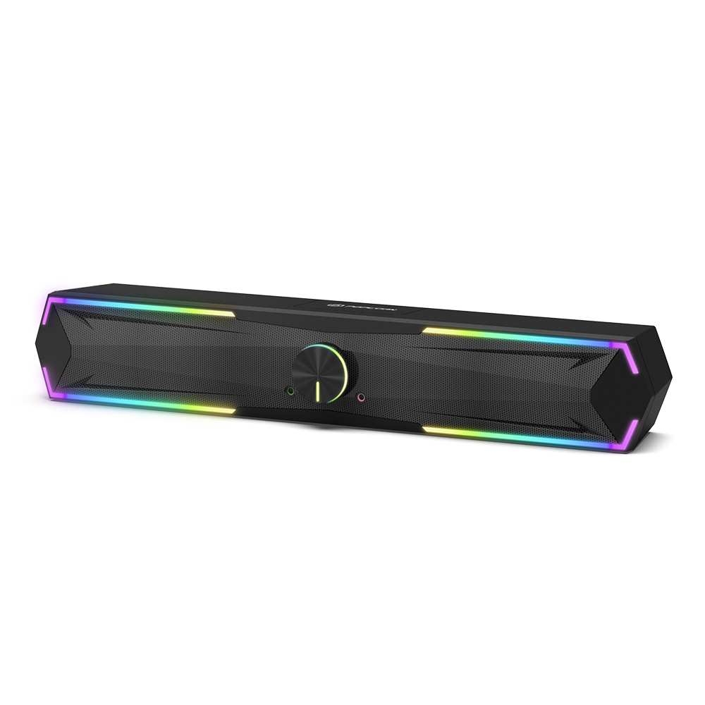 RGB Gaming LED Soundbar Surround Speaker Bluetooth 5.3 USB 3.5mm Audio ...