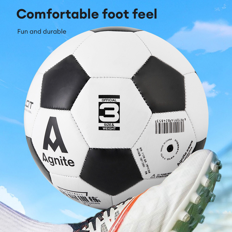 Deli Agnite F1208 No. 3 PVC Machine-sewn Football for Children (black ...