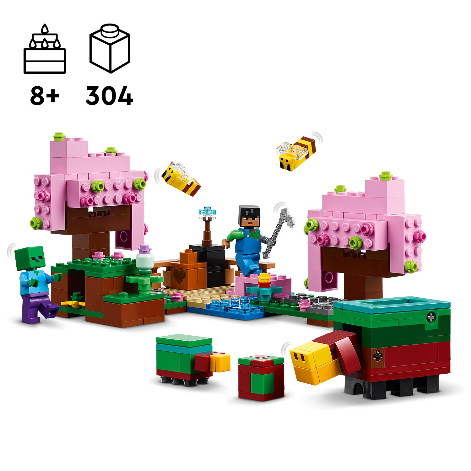 LEGO Minecraft 21260 The Cherry Blossom Garden (304 Pieces) | Shopee ...