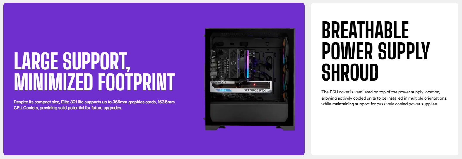 Itw | Cooler Master mATX Computer Case Elite 301 Lite mATX Mini Tower ...