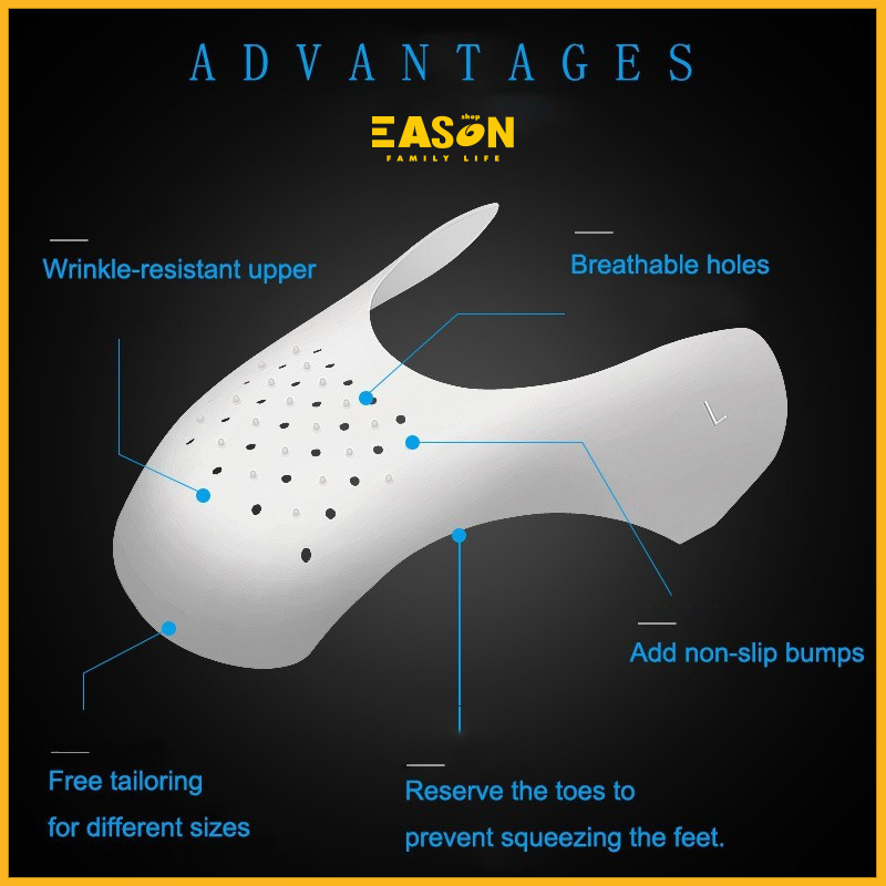 EasonShop 1Pair Shoes Anti Crease Protection Sneakers Toe Caps Anti ...