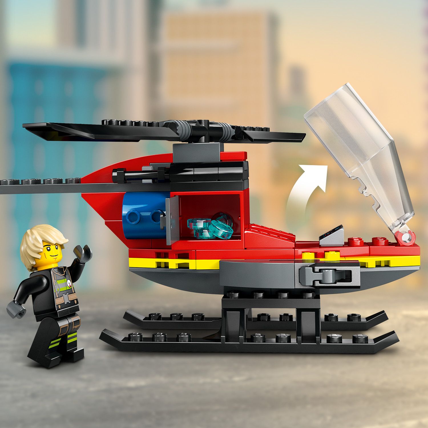 LEGO City 60411 Fire Rescue Helicopter Building Set (85 Pieces ...