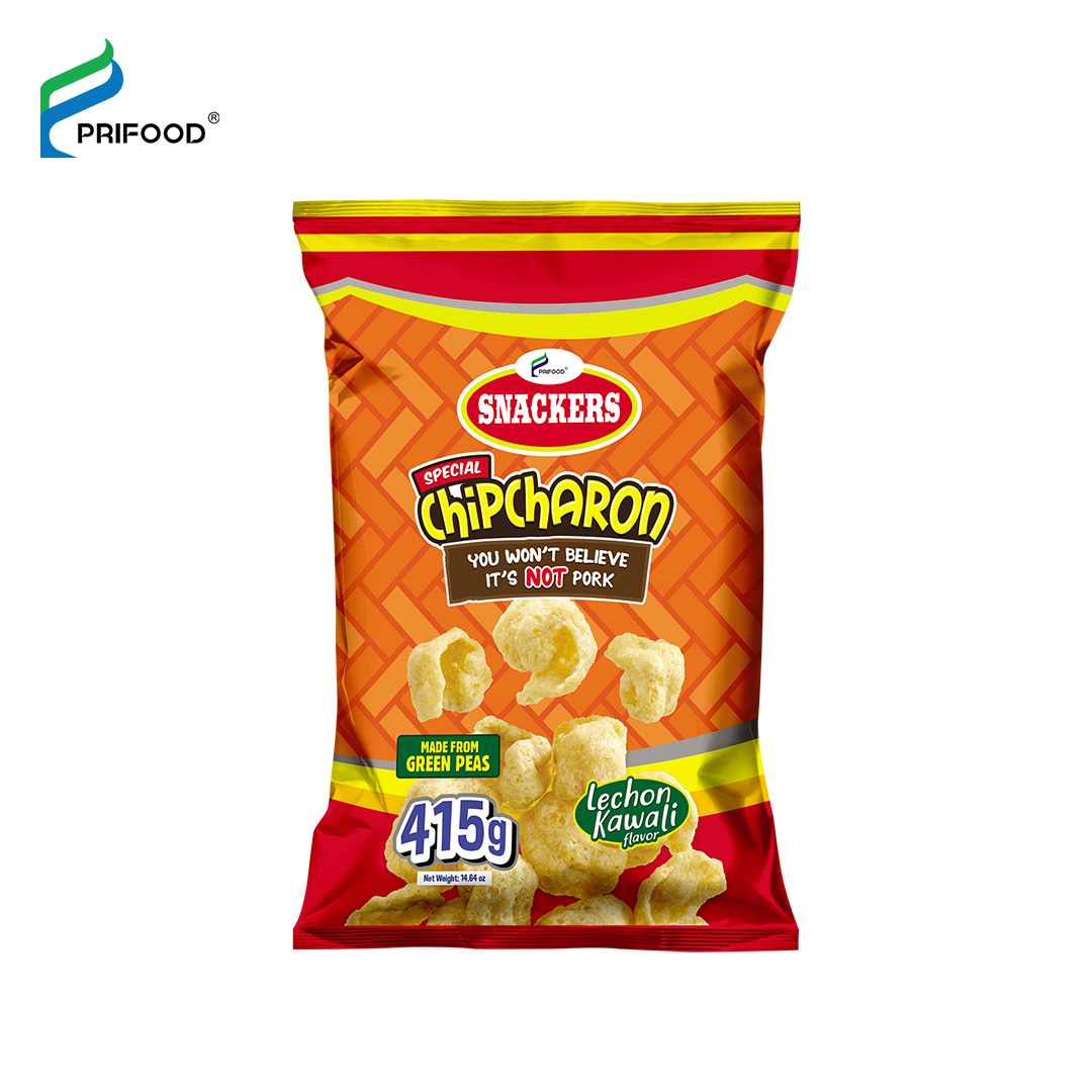 Prifood Snackers Chipcharon Lechon Kawali Flavor 415g | Shopee Philippines