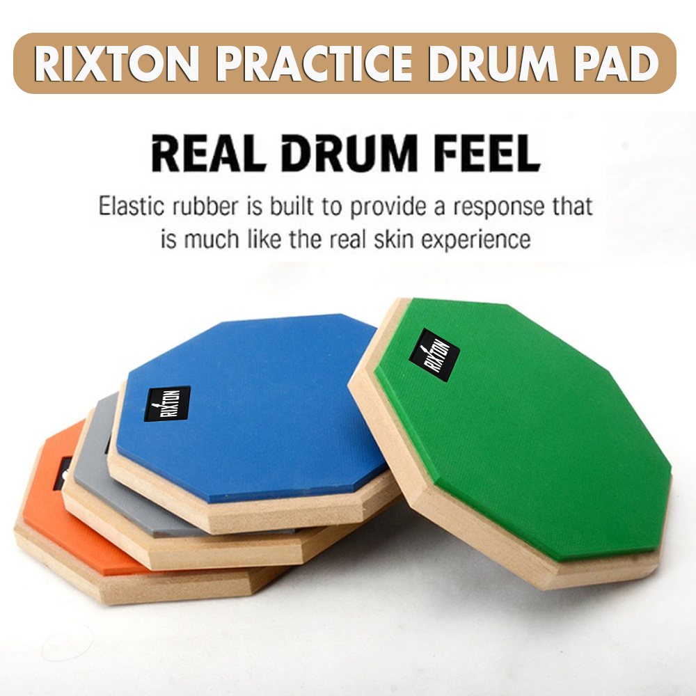 RIXTON Practice Drum Pad Training Drum for Beginners and Jazz Drums ...