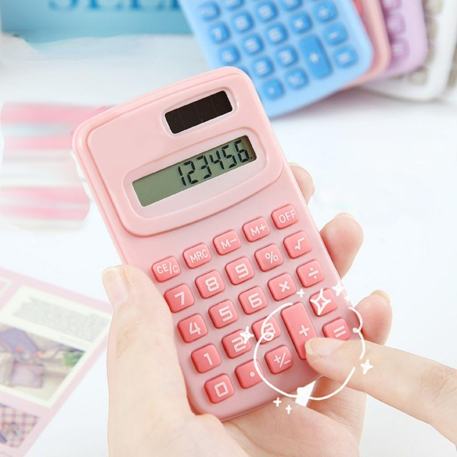 Mini Calculator Student Children Stationery Office Color Calculator ...