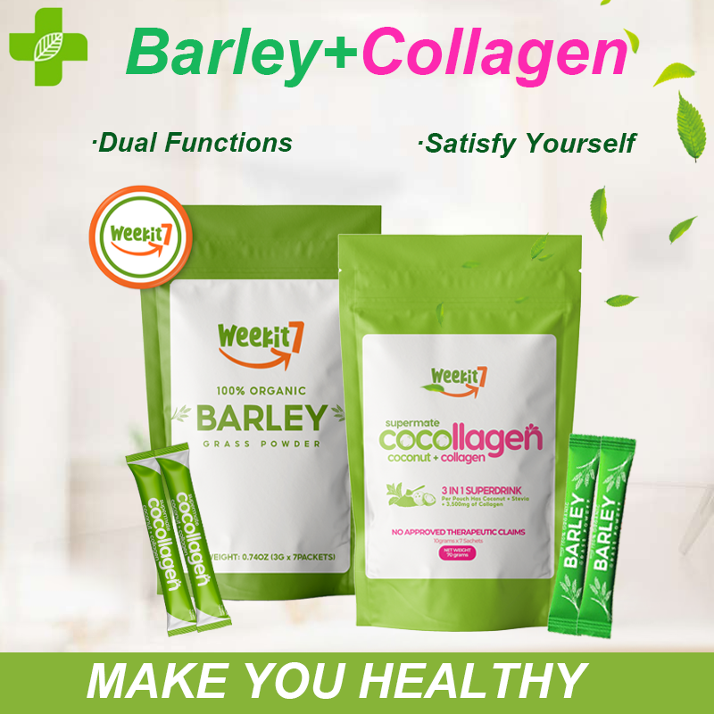 Weekit7 Barley Grass Powder Orignal Collagen Acai Berry Barley Set ...