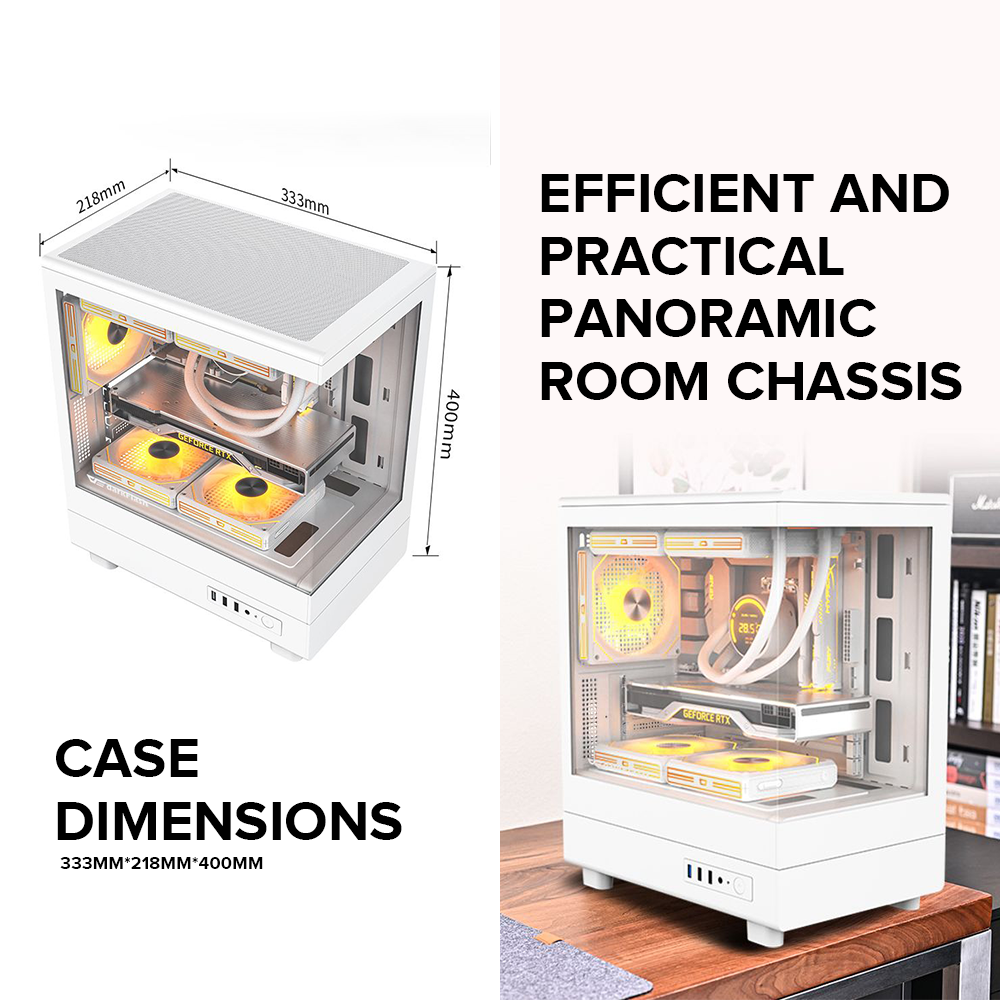 EasyPC | DarkfFlash DB330M Micro ATX Tempred Glass Side/Front Panel ...